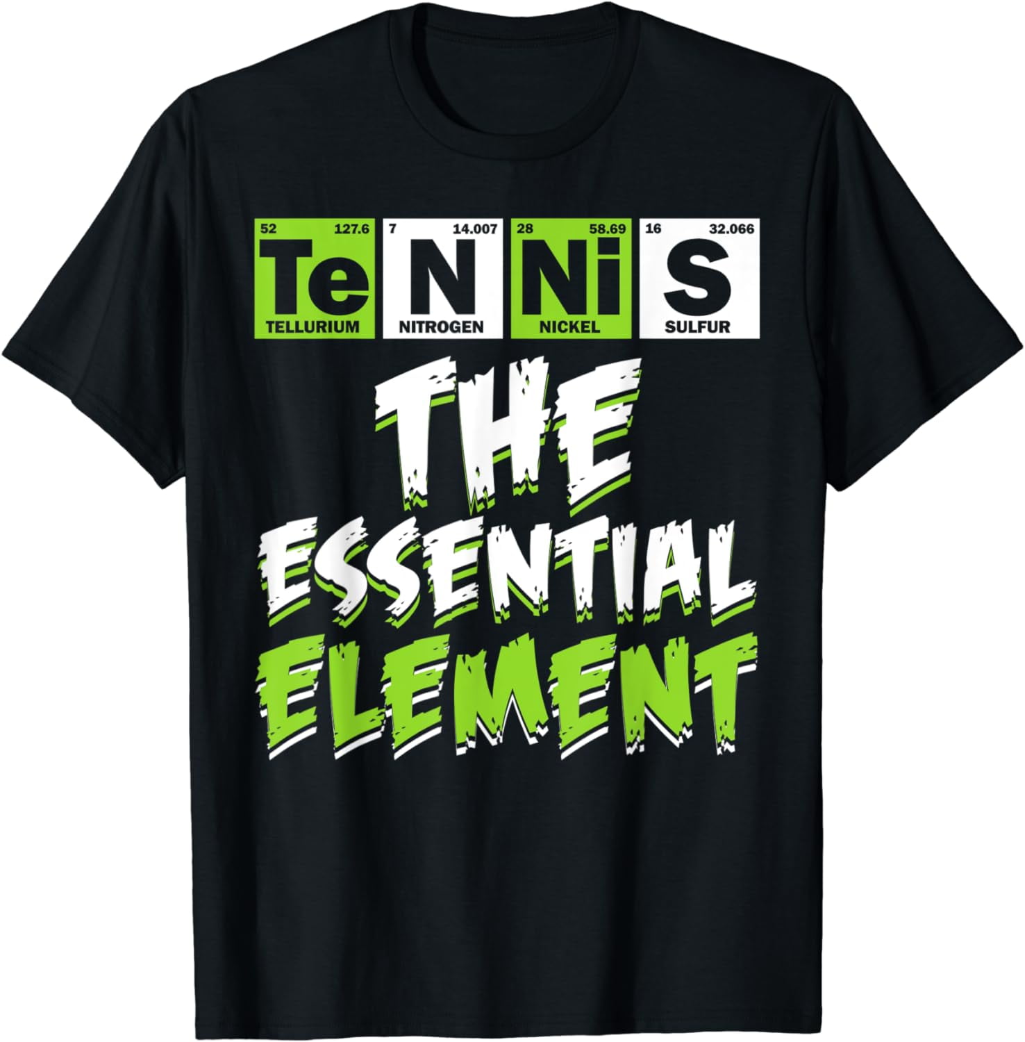 Tennis The Essential Element Tennis Lover Science Chemical T-Shirt ...