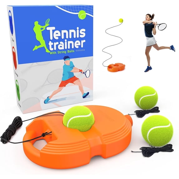 Tennis Trainer Rebound Ball with String Balls, Solo Training Equipment ...