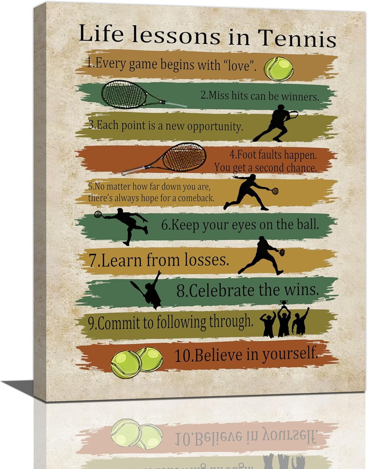 Tennis Wall Art Sport Inspirational Pictures Wall Decor Motivational ...
