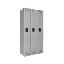 Tennsco Single Tier Locker with Legs, Three Units, 36w x 18d x 78h ...