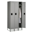 Tennsco Single Tier Locker with Legs, Three Units, 36w x 18d x 78h ...