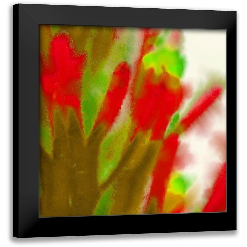 Tenoever, William 15x15 Black Modern Framed Museum Art Print Titled - Flora in Red 3 - Walmart.com