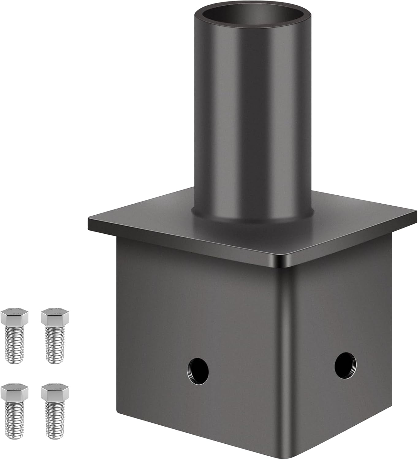 Tenon Adapter for 4" Square Pole, 2-3/8" O.D. Vertical Tenon Mounting ...