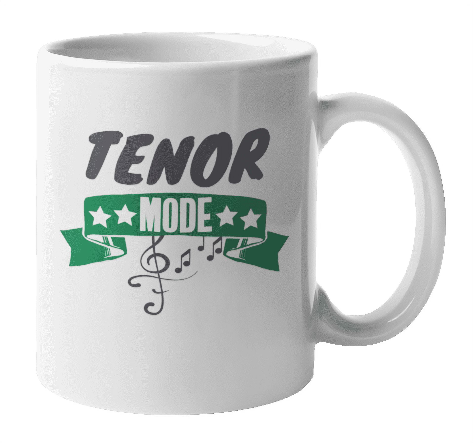 Tenor Mode, Treble Clef Music Note Coffee & Tea Mug for Choir Singer ...