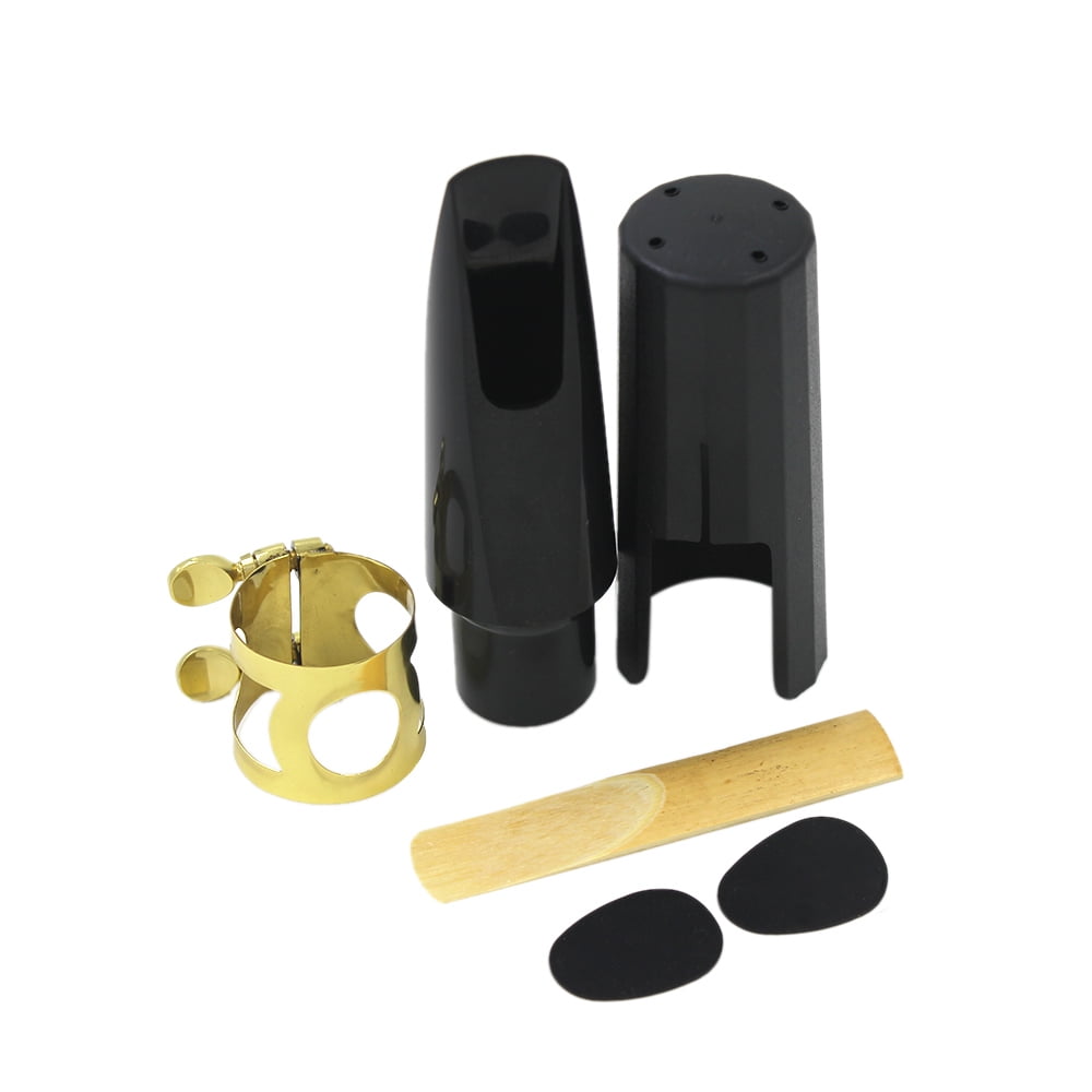 Tenor Sax Saxophone Mouthpiece Plastic with Cap Metal Buckle Reed ...
