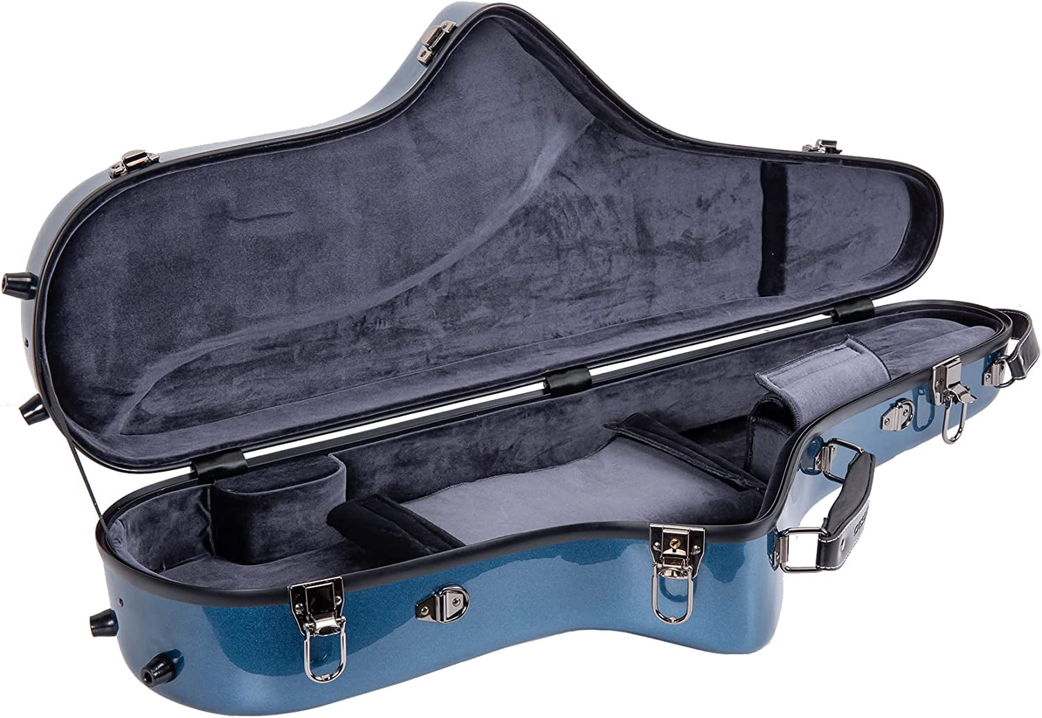 Tenor Saxophone Case-Fiberglass Hardshell with Backpack Straps in Blue ...