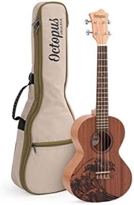 Tenor Ukulele, Right, Natural Finish with Lazer Etched Motif (UK230TW ...