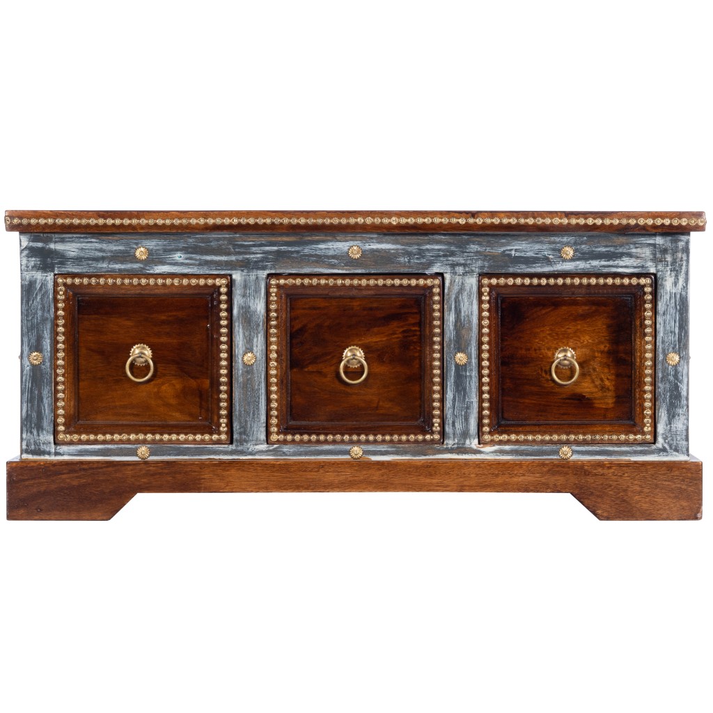 Tenor Wood & Hand Painted Storage Coffee Table - Walmart.com