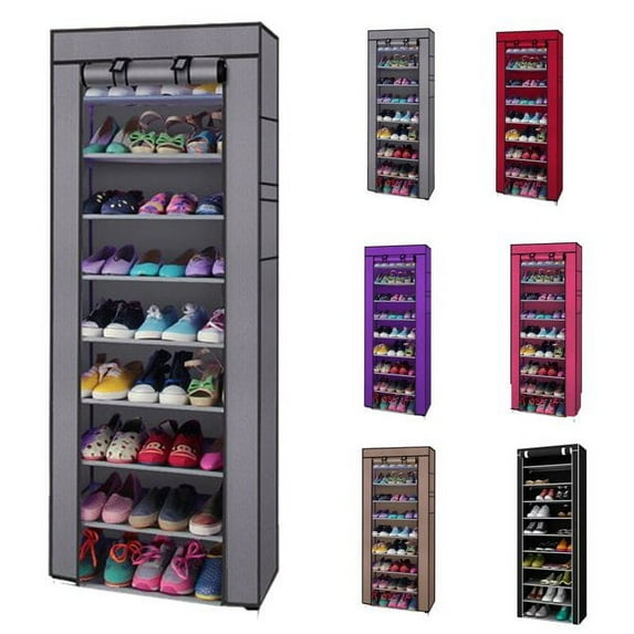 Tenozek 10 Tiers Shoe Rack 30 Pairs Shoe Organizer Portable Shoe ...