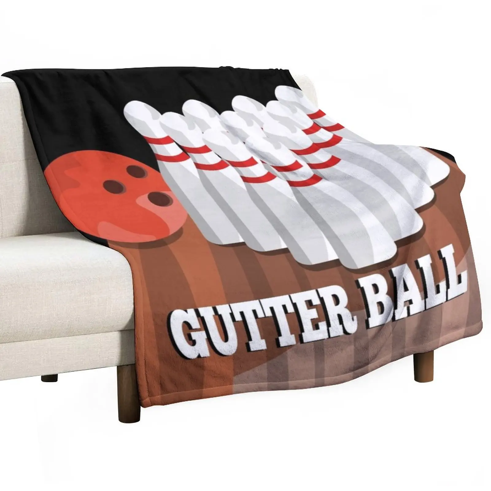 Tenpin bowling Gutter Ball Throw Blanket Large Blankets For Sofas ...