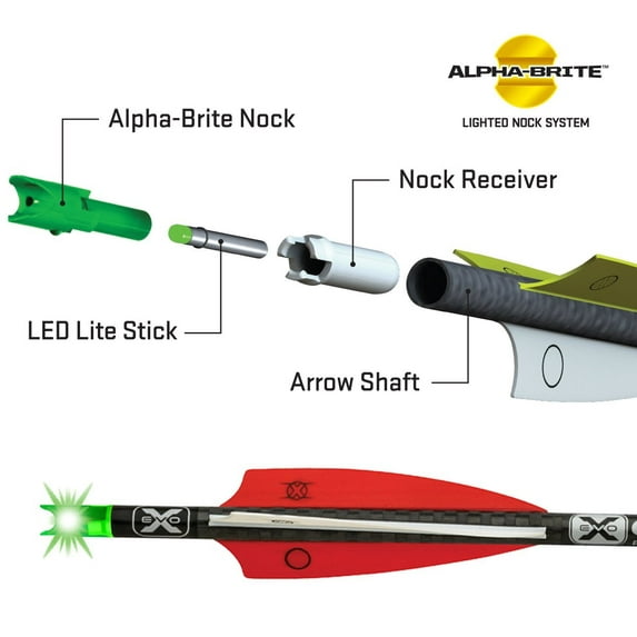 Tenpoint Crossbows Alpha-Brite LED Lighted Nock for 0.297 Inner ...