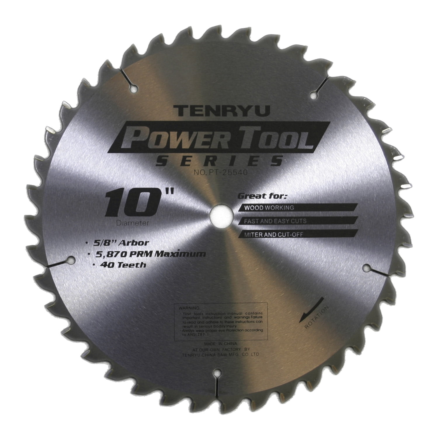 Tenryu PT-25540 10-inch Carbide Tipped Table Saw Blade - Walmart.com