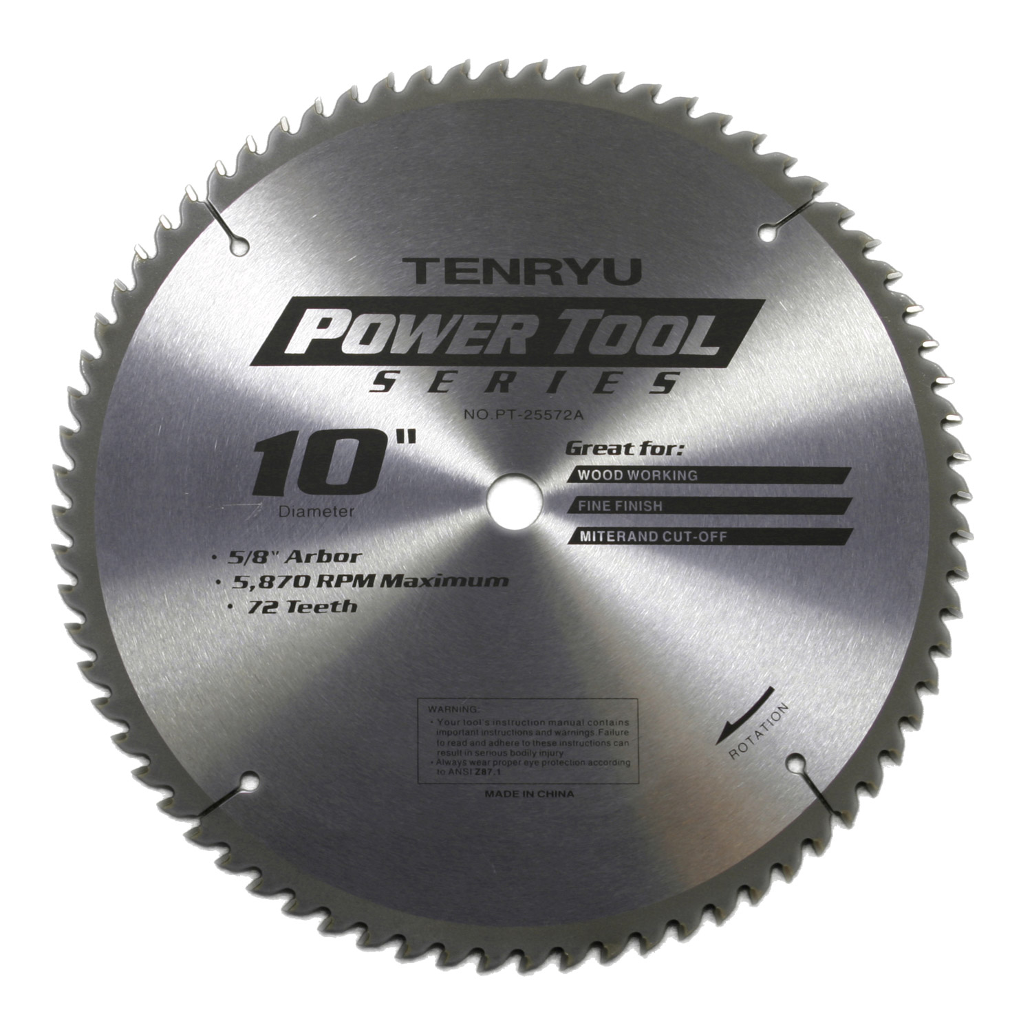 Tenryu PT-25572A 10-inch Carbide Tipped Table Saw Blade - Walmart.com