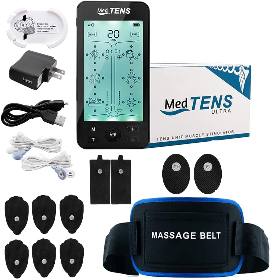 Tens Unit Muscle Stimulator Rechargeable Electrotherapy Device Back ...