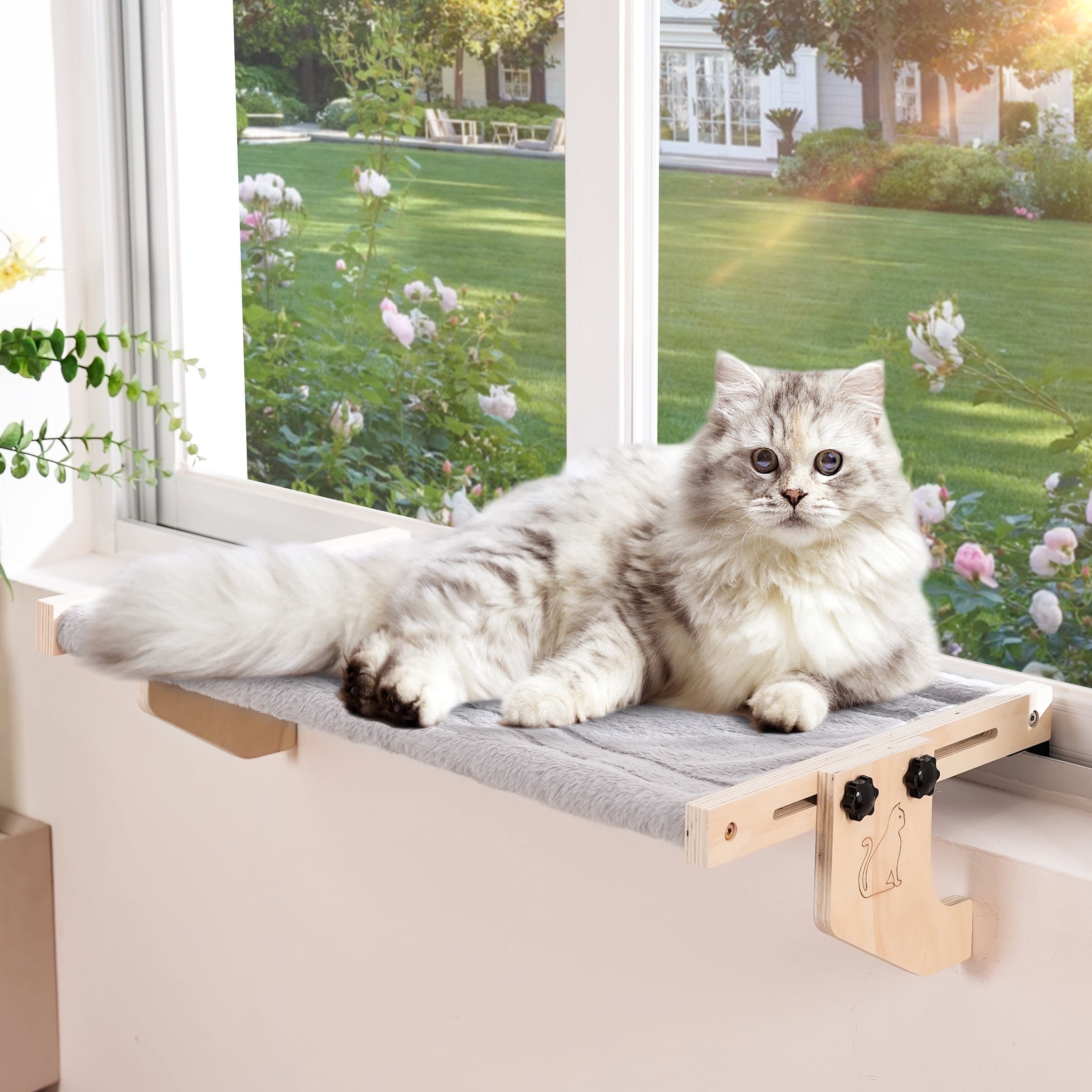 "Tensea Cat Window Perch, Adjustable Window Seat and Hammock, Holds up ...