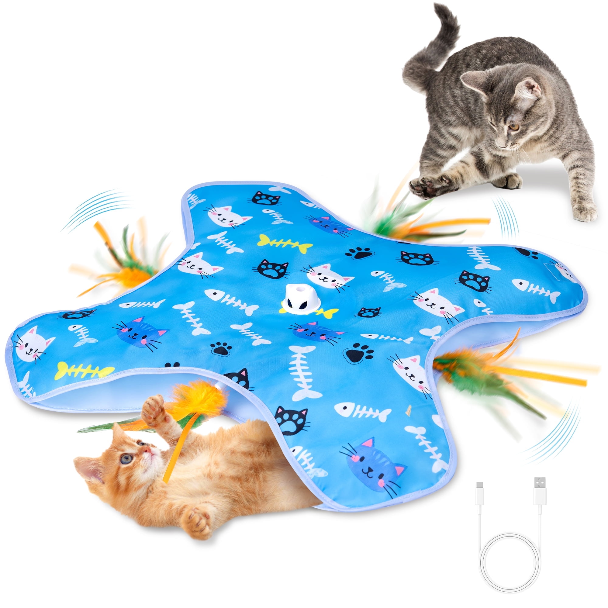 Tensea Cat Toys Rechargeable,Cat Toys for Indoor Cats,Hide and Seek ...