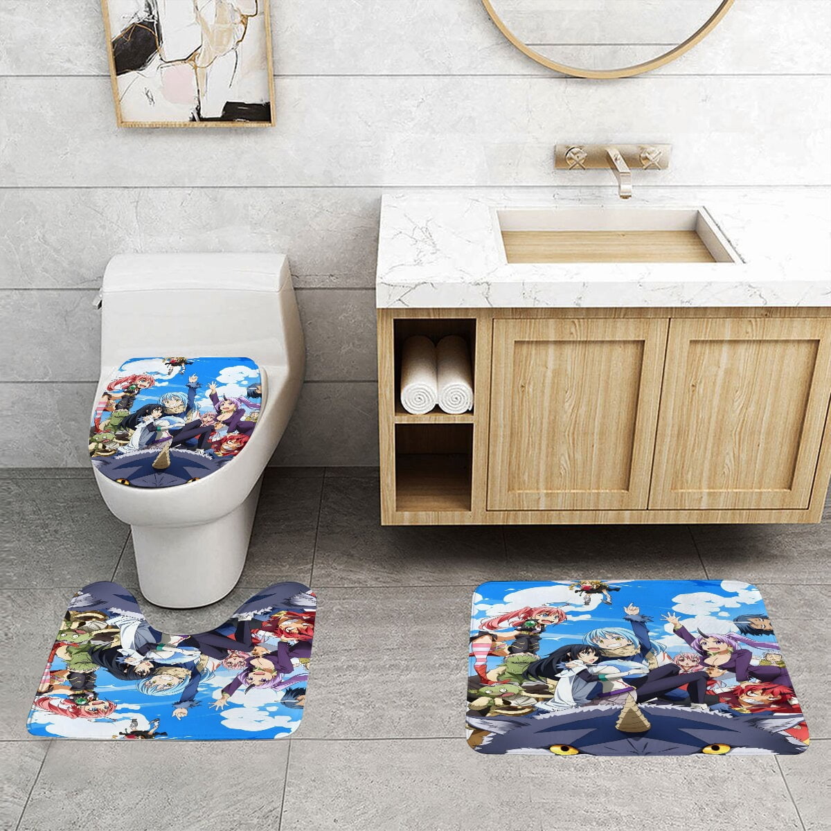 Tensei Shitara Slime Datta Ken floor mat and toilet set is durable,and ...