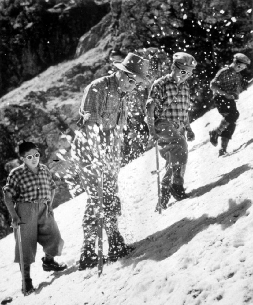 Tensing Norkay (Center) With Students At His Swiss Mountaneering School ...