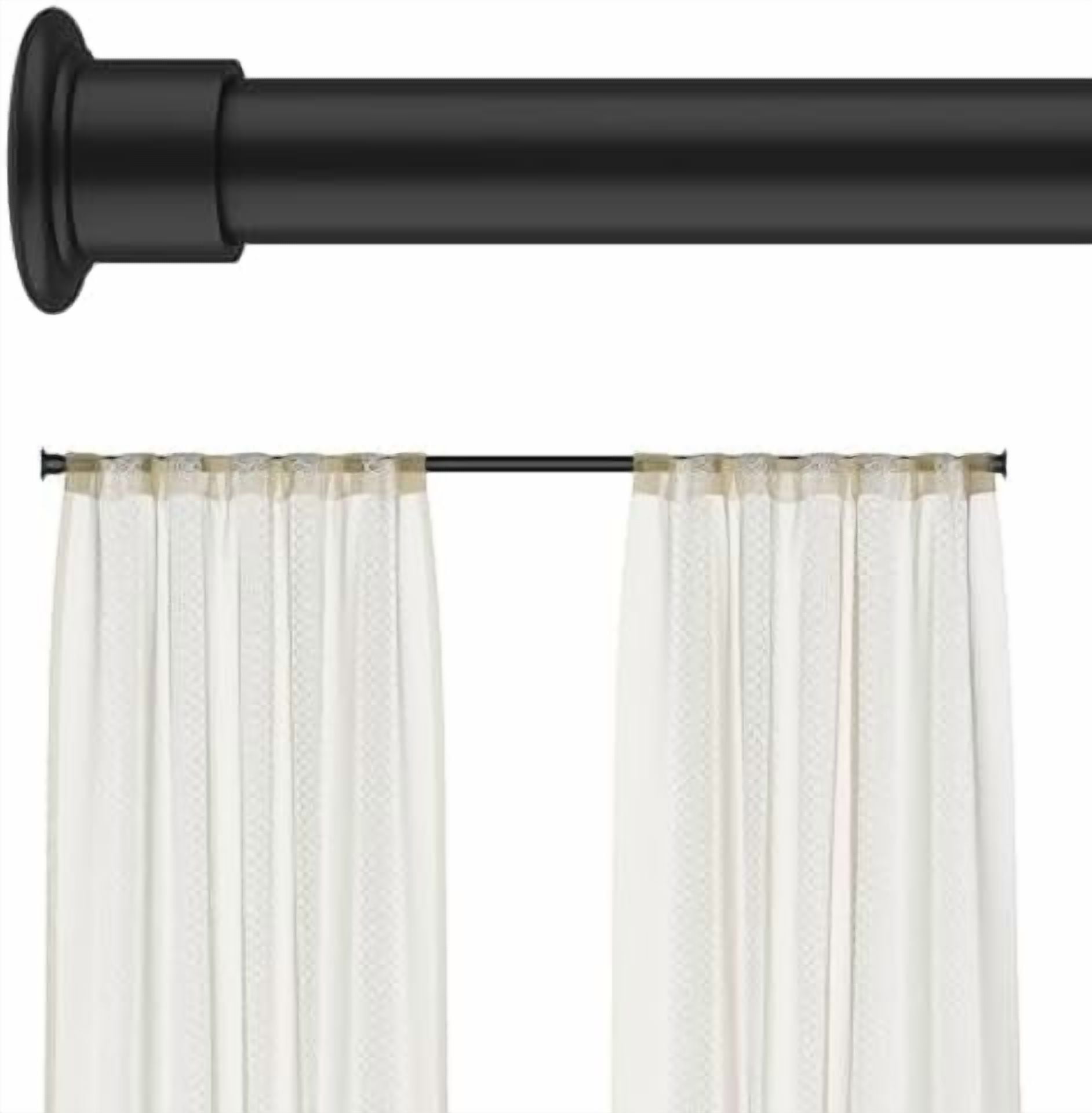 Tension Curtain Rod by , 28 to 42 Inch, Adjustable Curtain Rods No ...