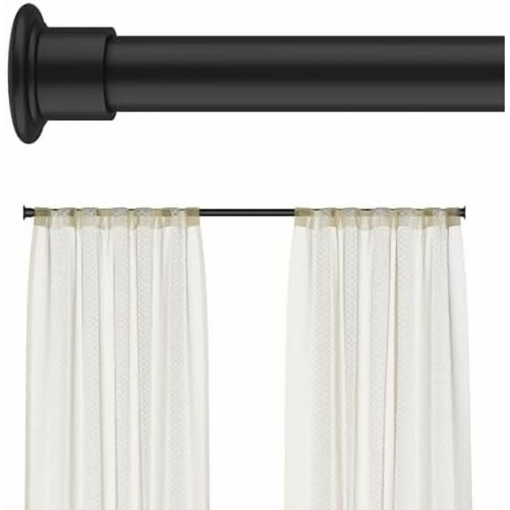 Tension Curtain Rod by , 28 to 42 Inch, Adjustable Curtain Rods No ...