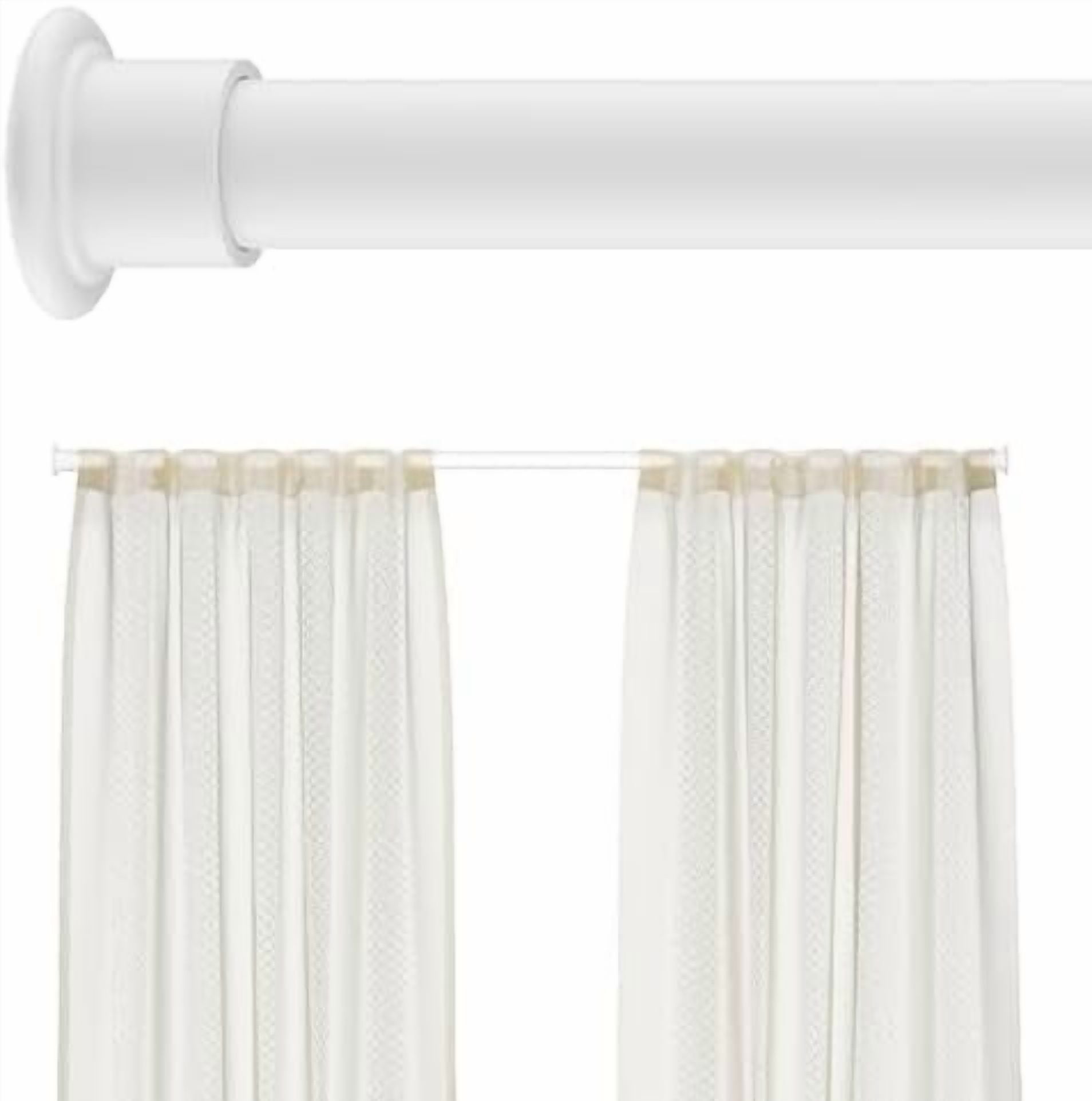 Tension Curtain Rod by , 28 to 42 Inch, Adjustable Curtain Rods No ...
