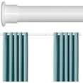 Tension Curtain Rod 43-144 Inches Extra Long White Heavy Duty Tension ...