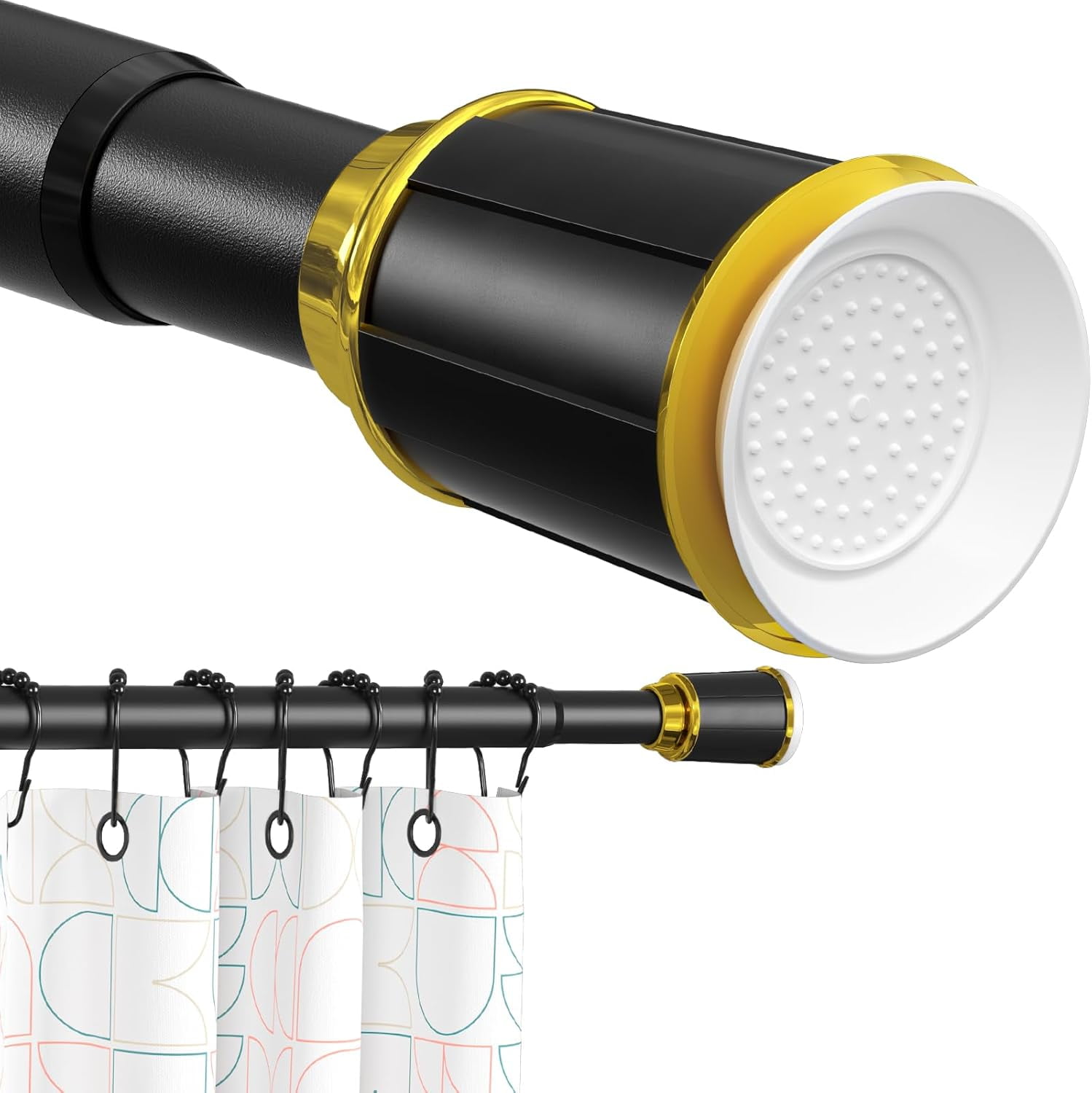 Tension Curtain Rod to 44-118 Inch No Drill Extra Long Tension Rod for ...