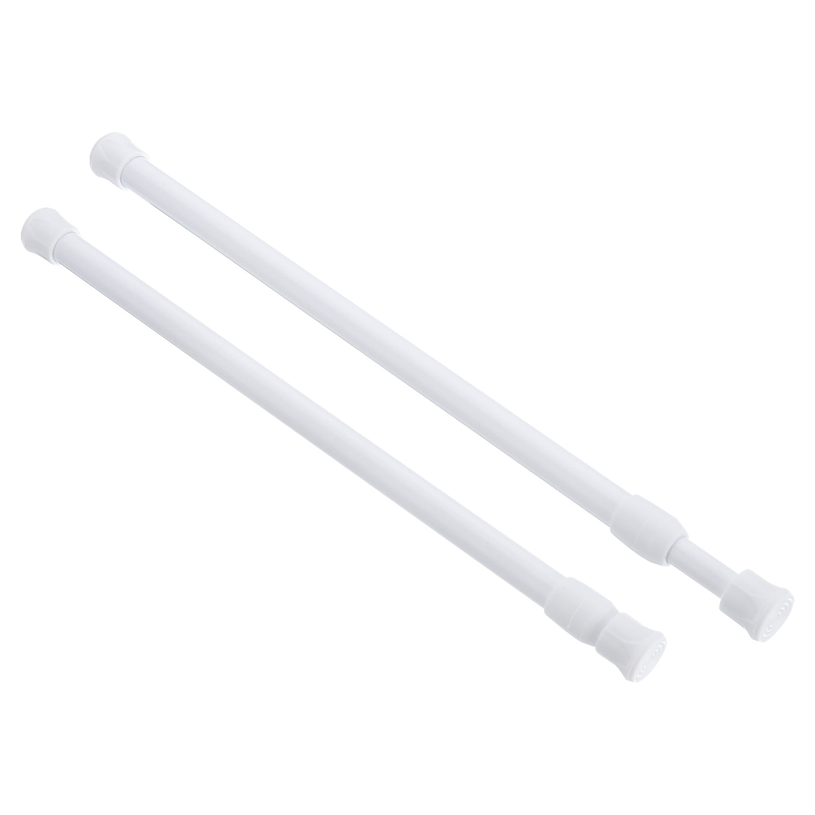 Tension Curtain Rod, Adjustable 24 to 43 inches, 0.39" Dia White Spring ...