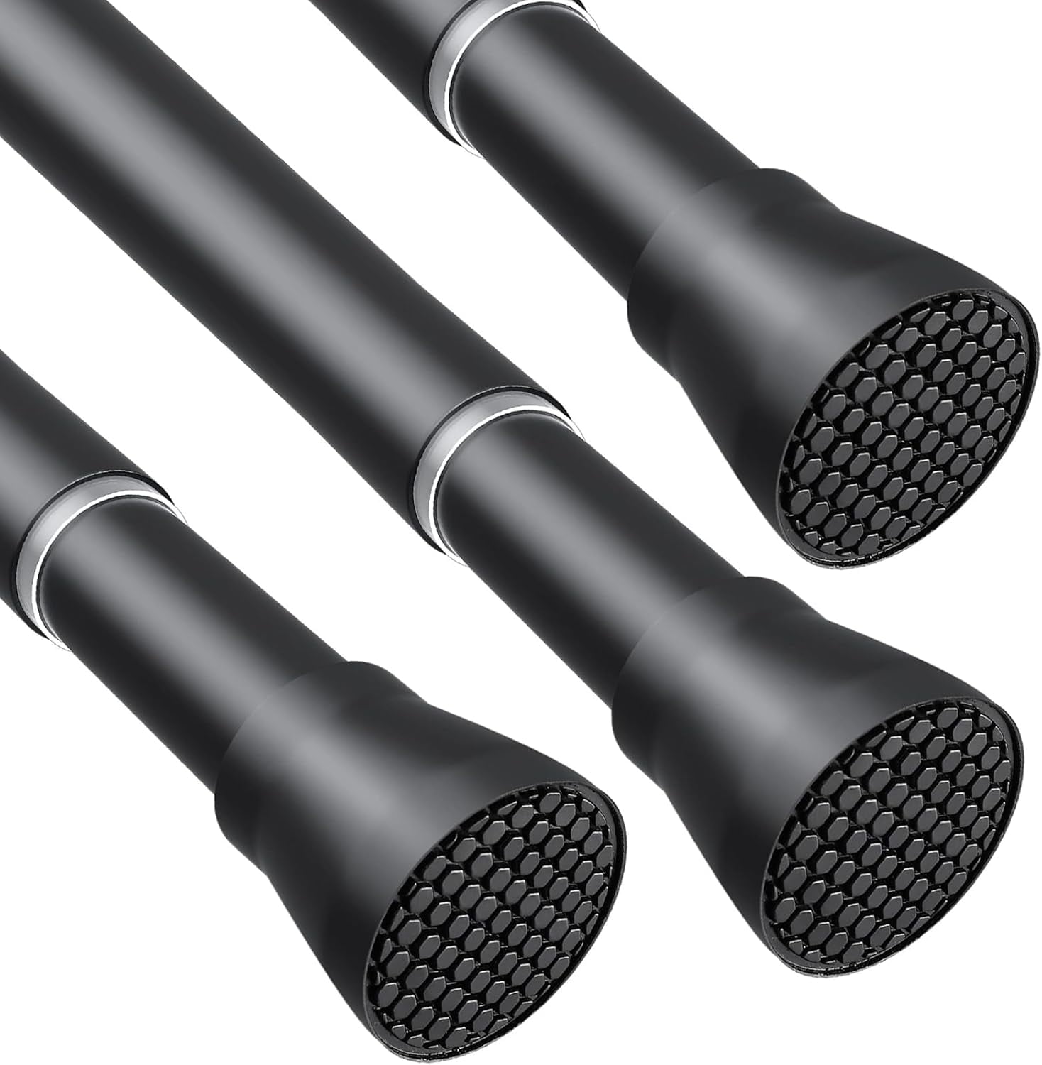 Tension Curtain Rod Black Tension Rod 28 To 48 Inch Spring Curtain Rod ...