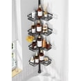 Tension Pole Shower Corner for Bathroom, Adjustable 25in-114in Floor to ...