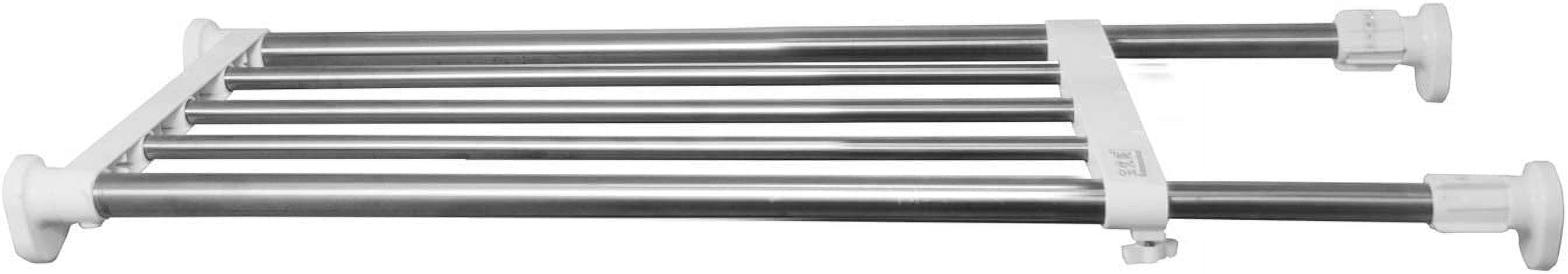 Tension Rod Shelf Expandable Closet Organizer Heavy Duty Adjustable ...