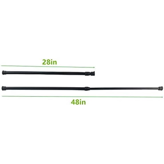 Tension Rods, 4 Pack 28-48 Inches Adjustable Spring Steel Cupboard Bars ...