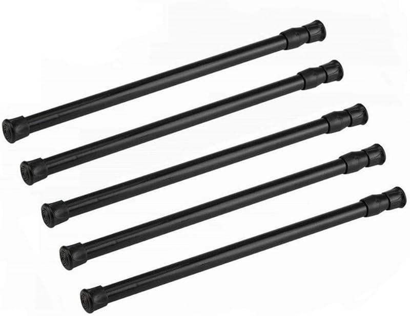 Tension Rods, 4 Pack Adjustable Spring Steel Cupboard Bars Tension ...