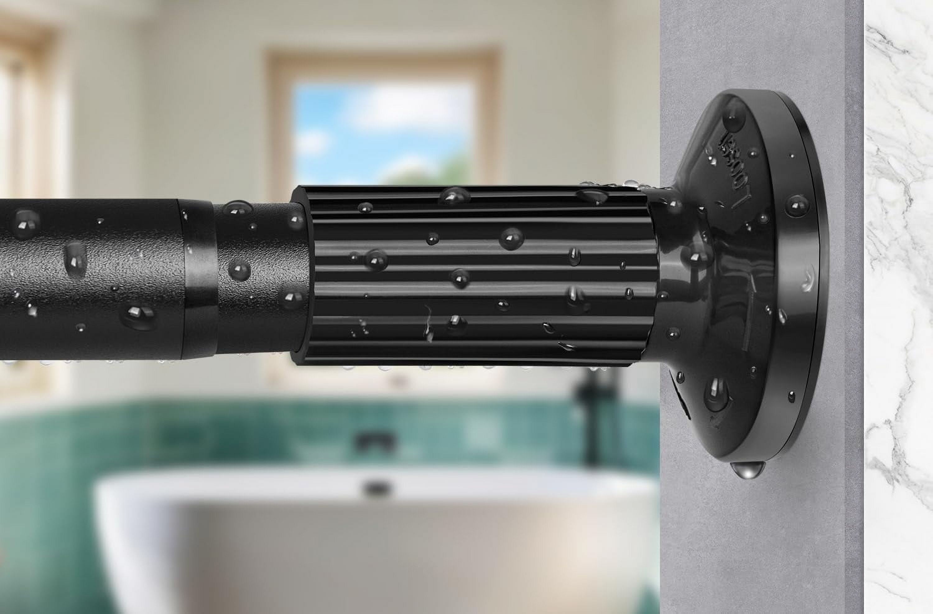 Tension Shower Curtain Rod 51-86In(4.25-7.16Ft), Tension Shower Rod No ...