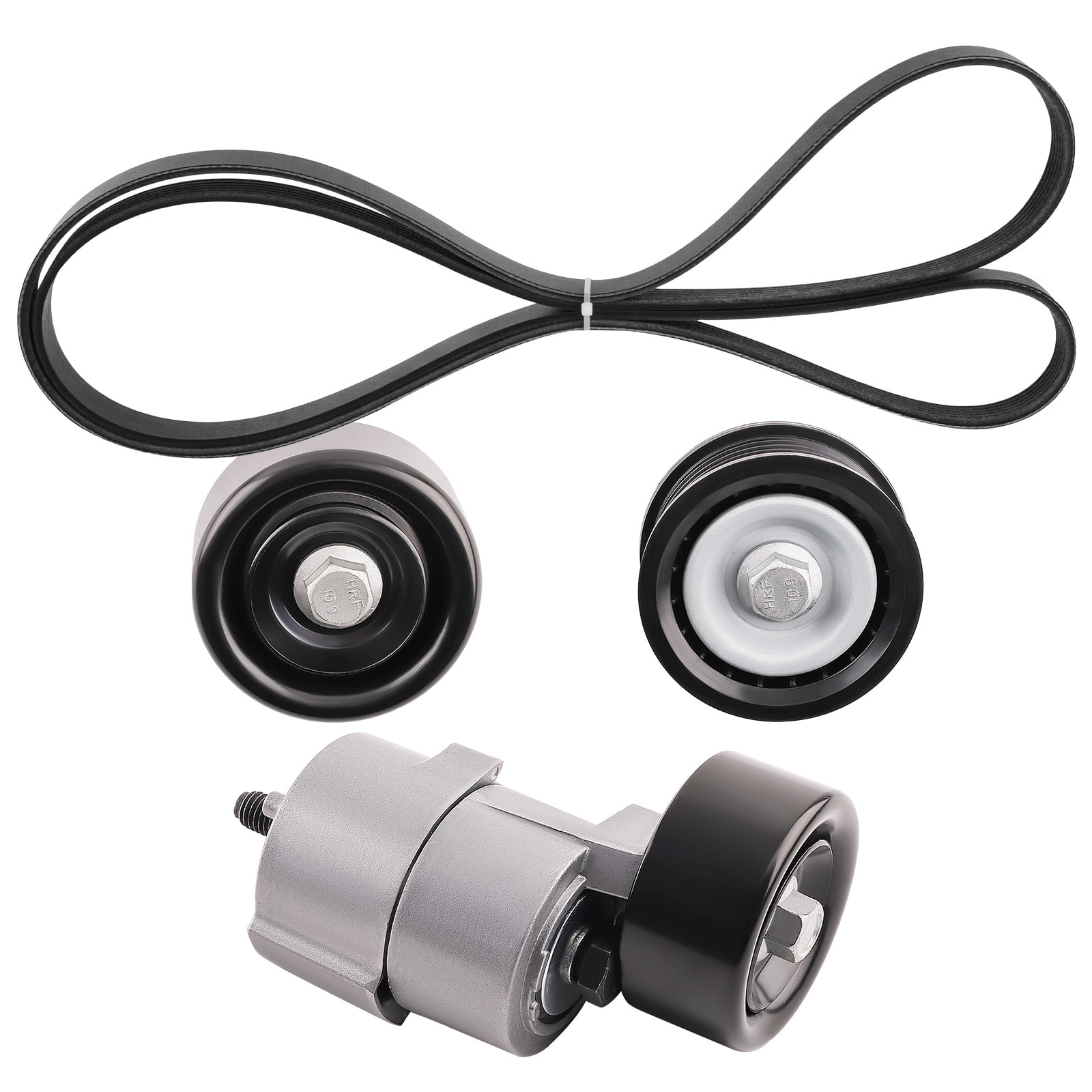 Tensioner & Serpentine Belt & Idler Pulley Set For Kia Forte L4 2.0L ...