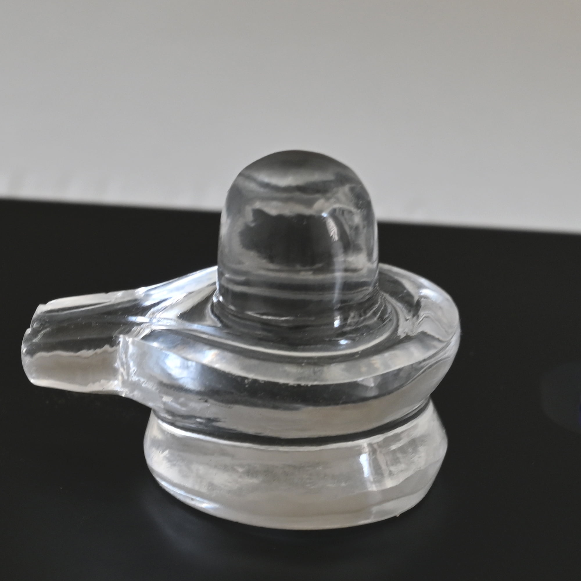 Tensona Natural Crystal Quartz Shivling, Religious Decor, 1.38" W x 1. ...