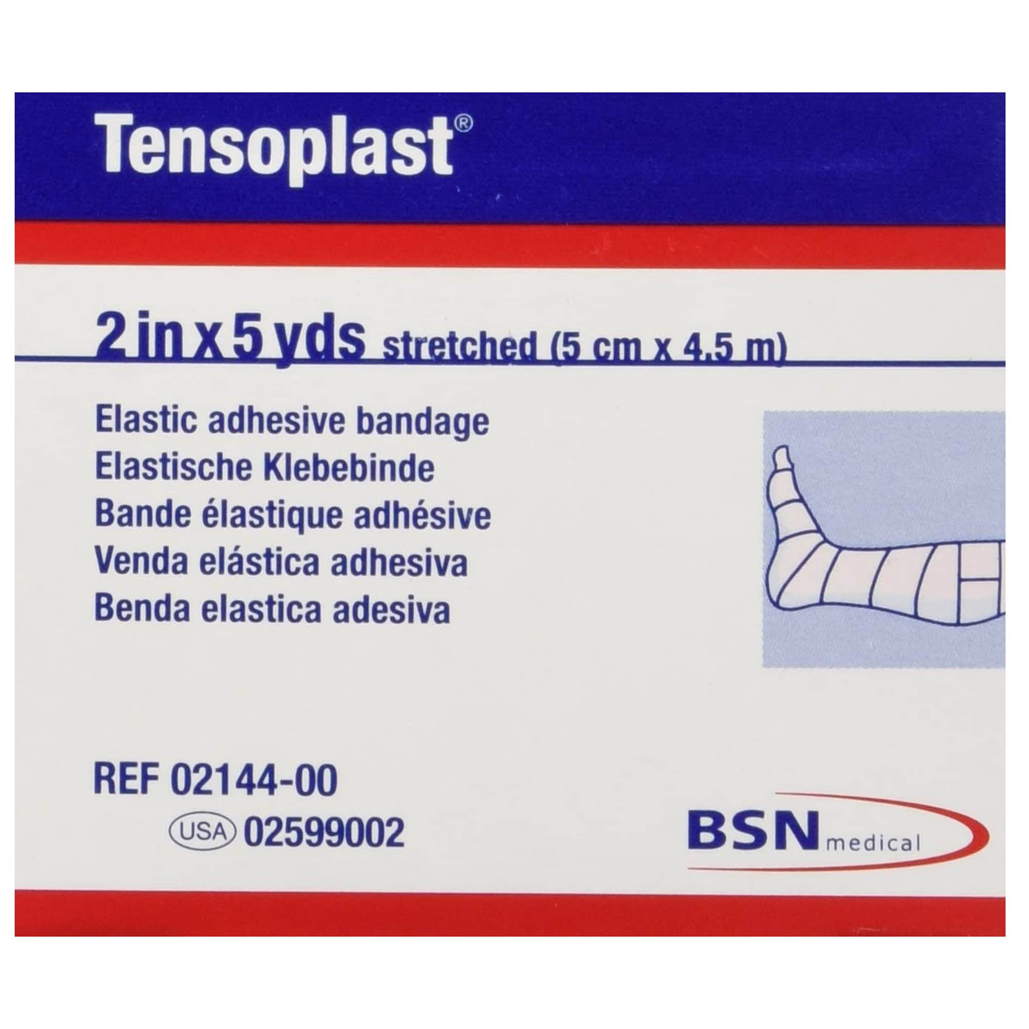 Tensoplast® No Closure Elastic Adhesive Bandage, 2 Inch x 5 Yard ...
