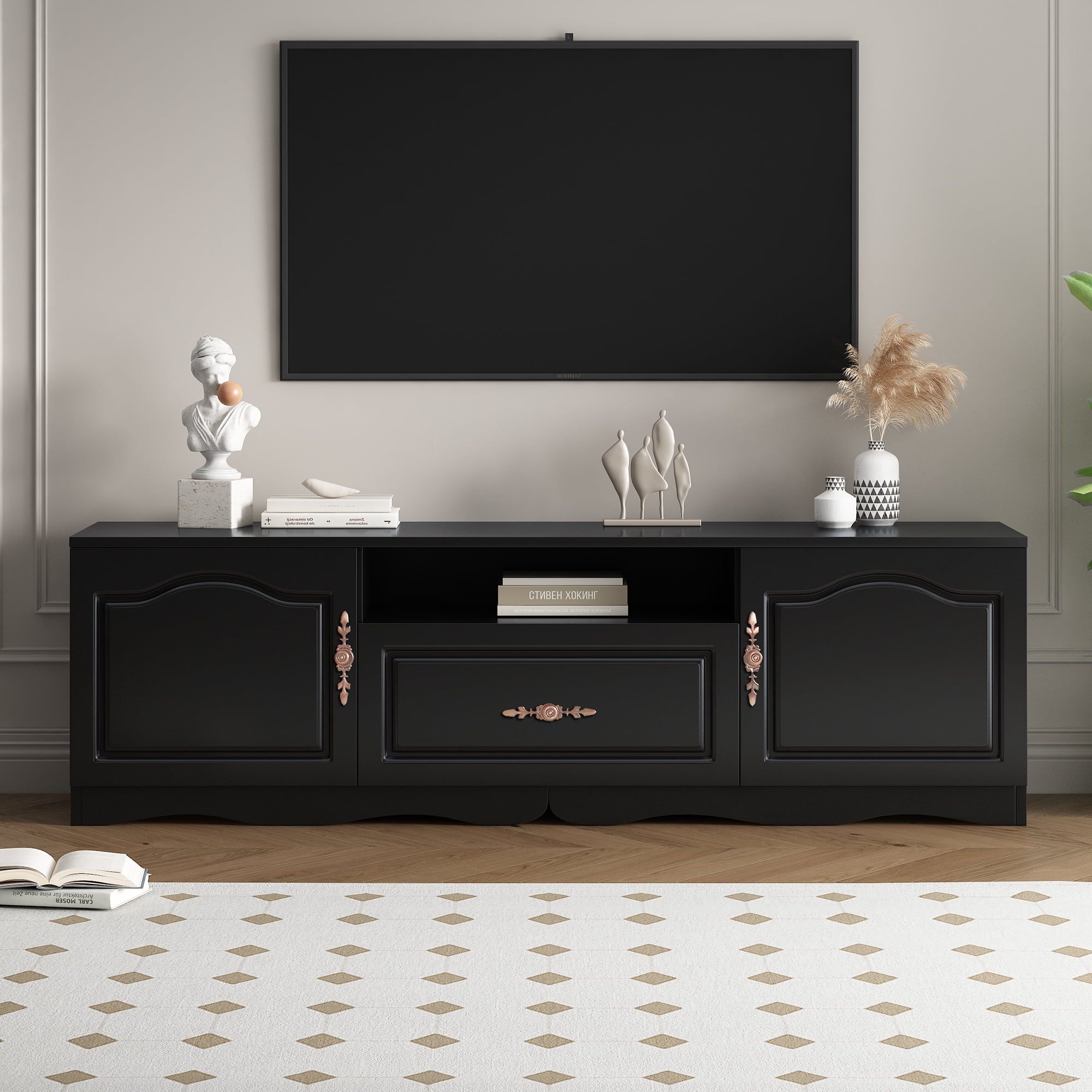 Tensun TV Stand 65" Modern Television Stands with 1 Shelf, 1 Drawer ...