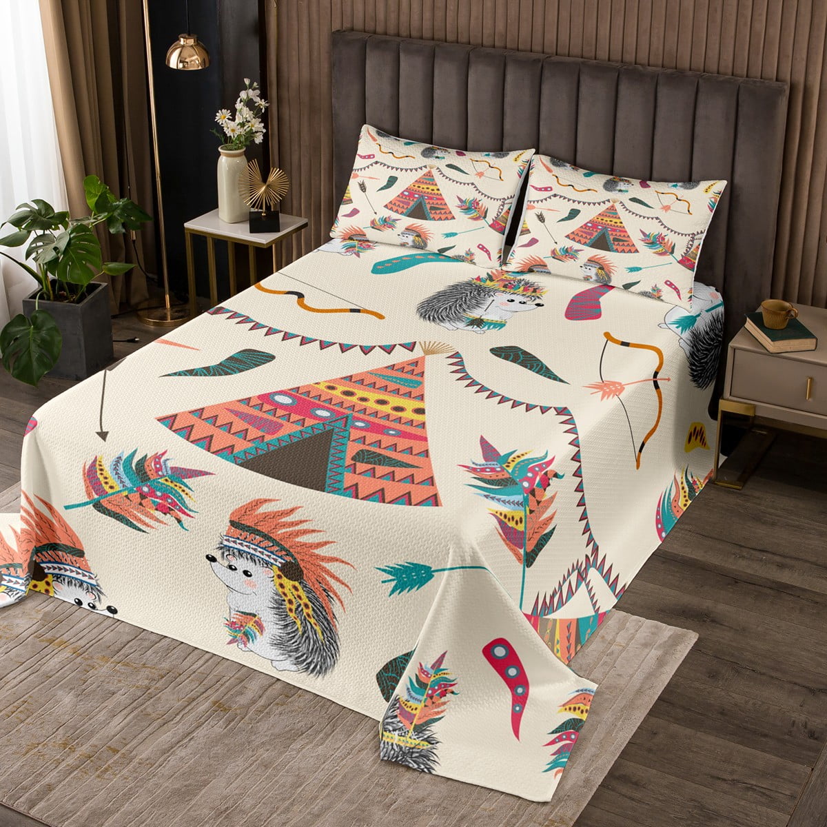 Tent Quilt Set Twin Tribe Arrow Aztec Bedspread Set,Southwest American ...