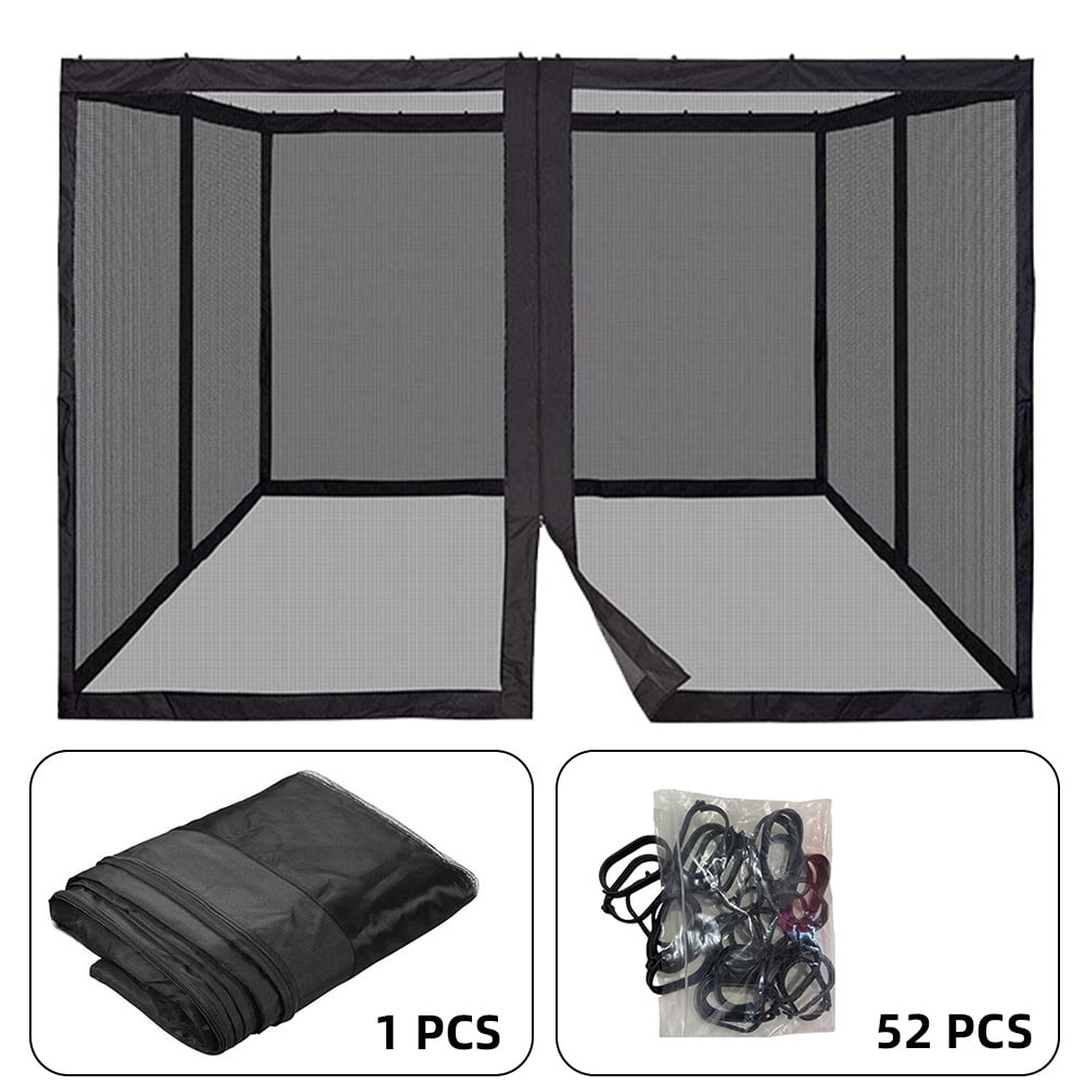Netting for Patio, 4-panel Patio Umbrella Screen And 4-panel Porch ...