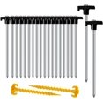 Tent Stakes Camping Stakes,AVOFOREST 7.1inch Non-Rust Metal Tent Pegs ...