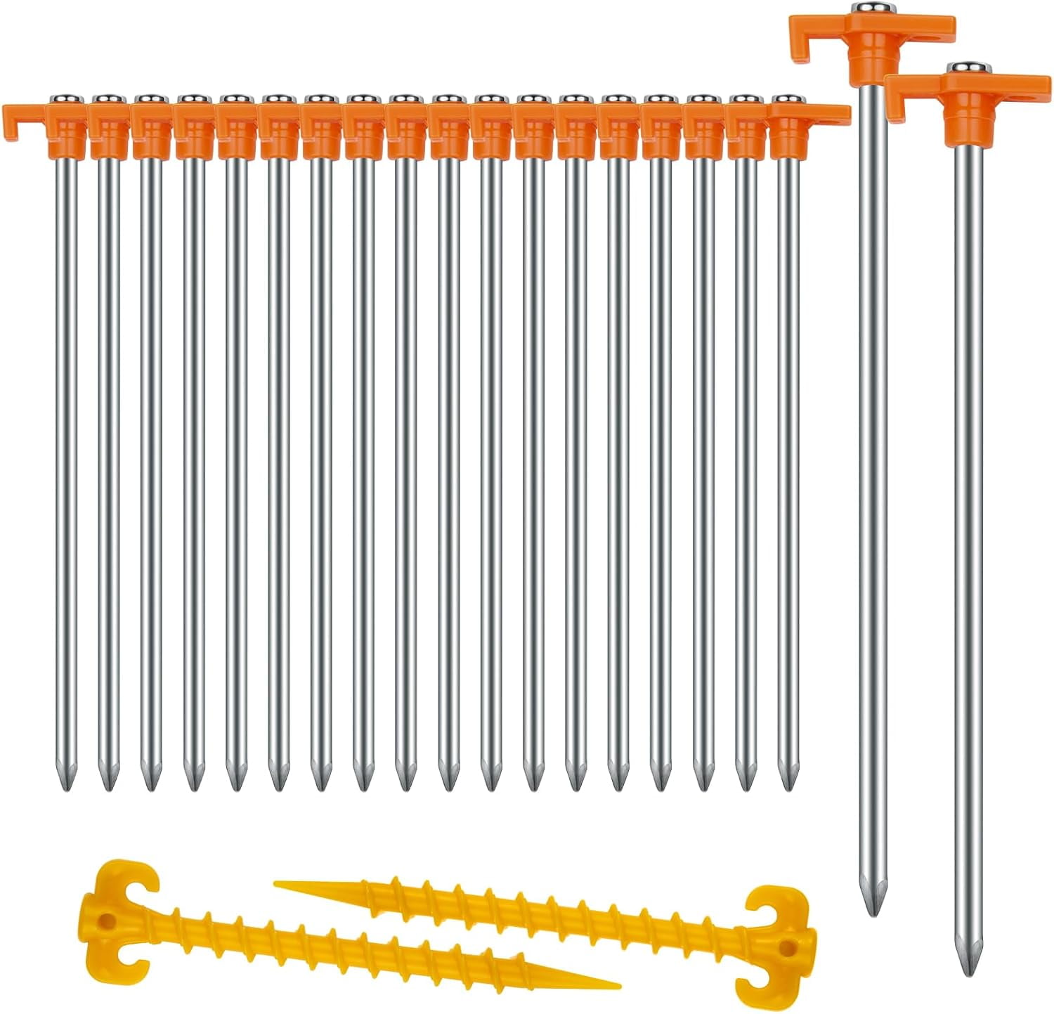 Tent Stakes Camping Stakes,AVOFOREST 7.1inch Non-Rust Metal Tent Pegs ...