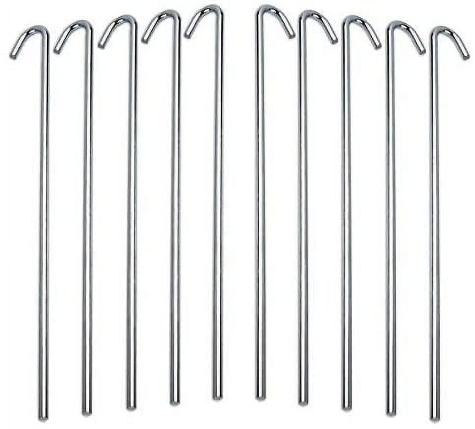 Tent Stakes Heavy Duty Metal, Galvanized Rust-Free Yard Stakes, Garden ...