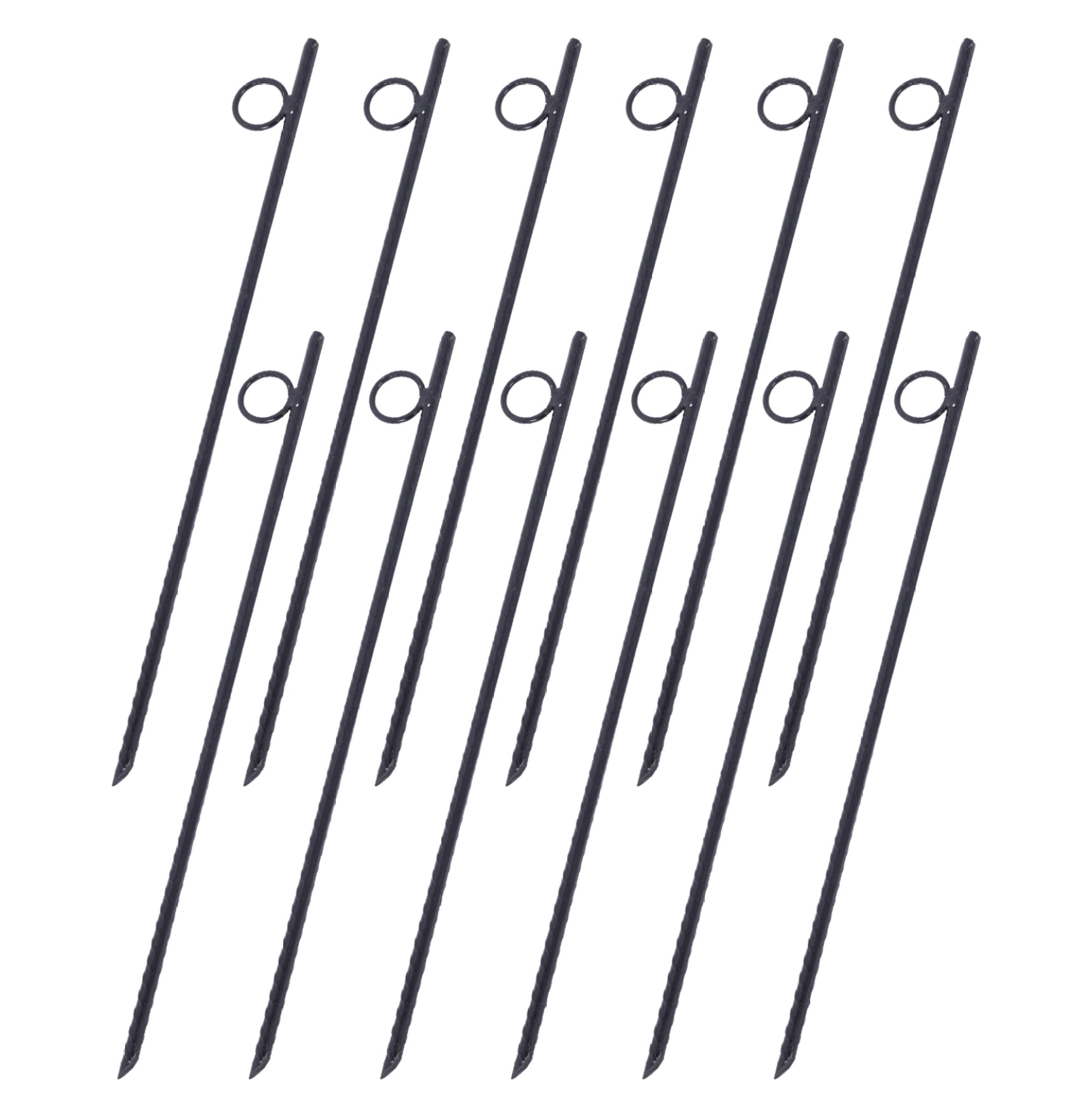 Tent Stakes with Loops 12-Pack - 18 Inch Steel Canopy Stakes, Heavy ...