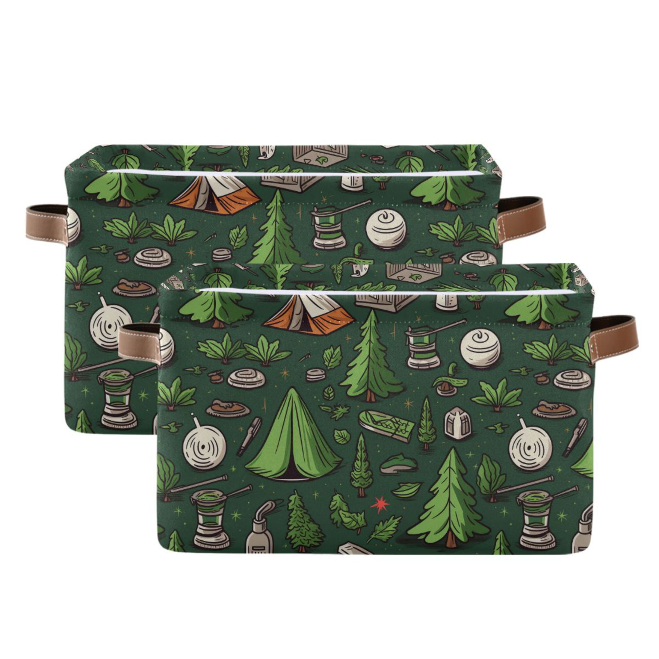 Tent Tree Camping Equipment Storage Bins with Handle Fabric Organizer ...