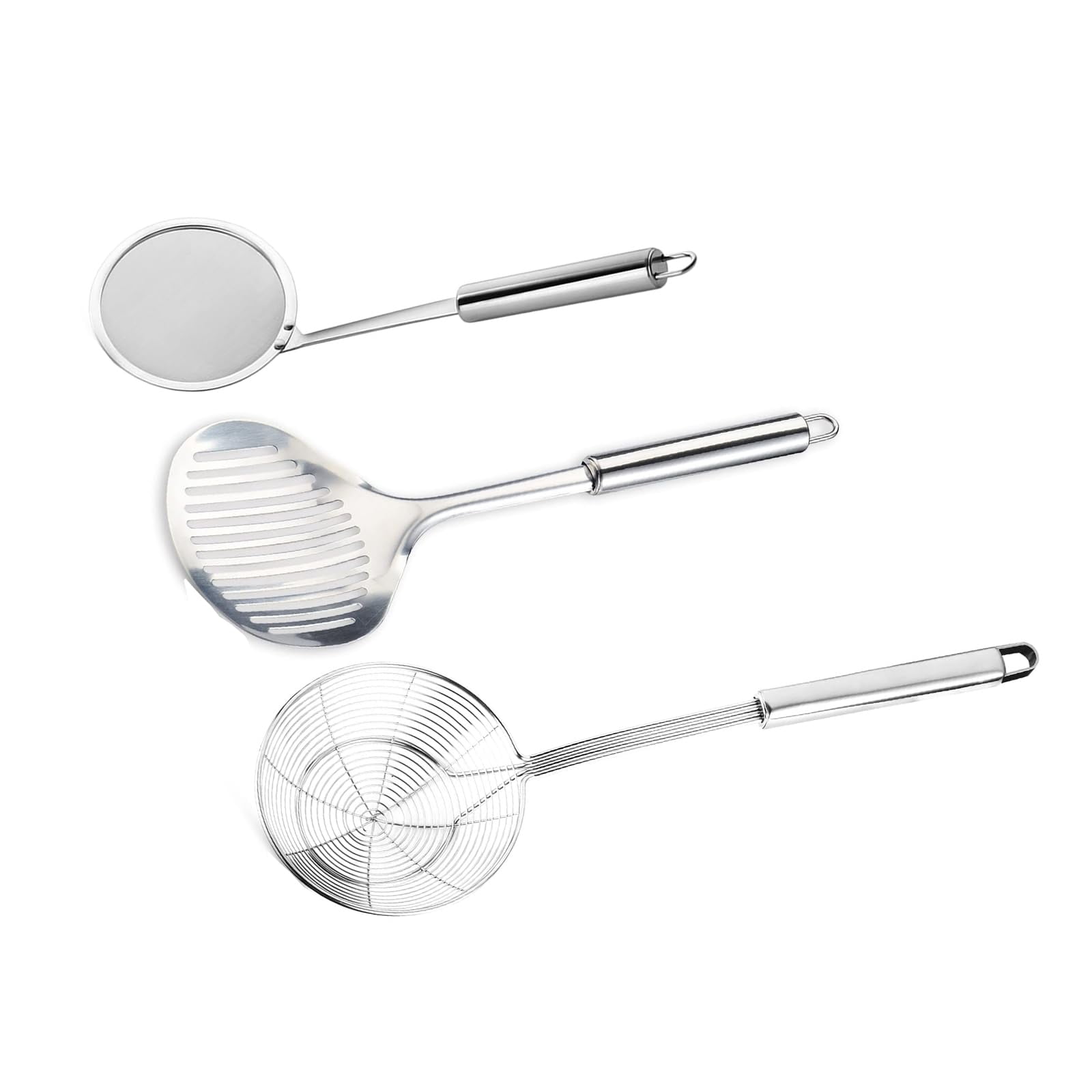 Tenta Solid Stainless Steel Spider Strainer Skimmer Ladle For Cooking ...