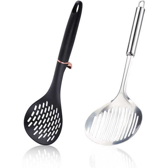 Set of 3 Stainless Steel Spider Skimming Ladles Scoop Spoons Fried ...