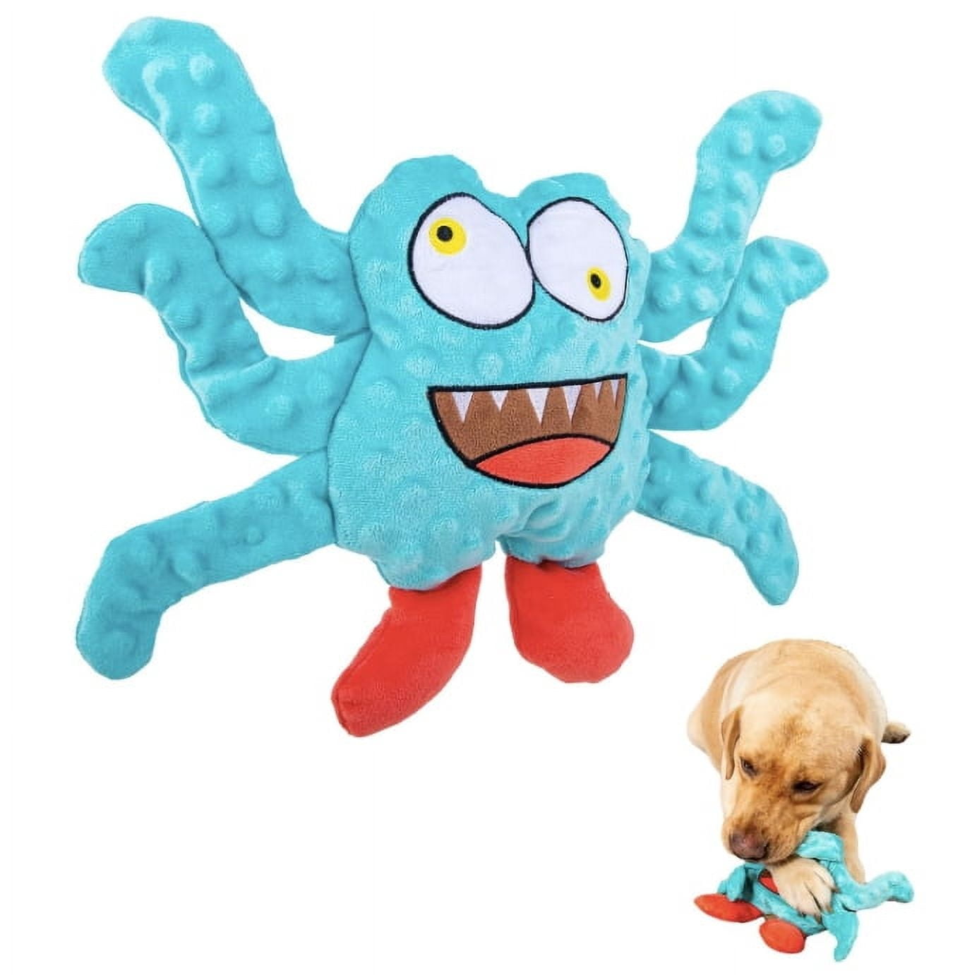 Tentacle Alien Dog Toy - Squeak, Tug of War, Interactive Plush Toy ...