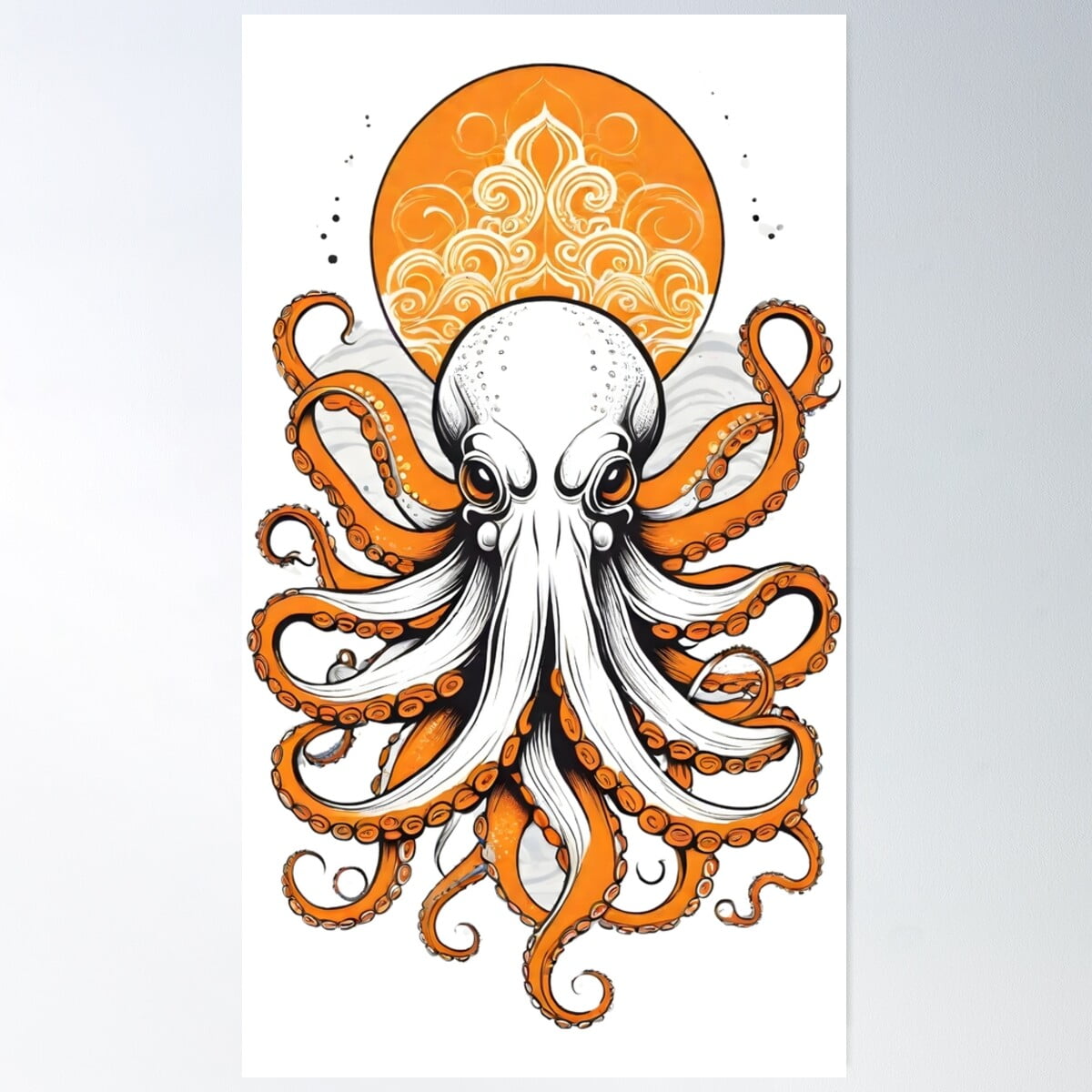 Tentacles Of Terror: Scary Octopus Poster Wall Art, Modern Wall Decor ...