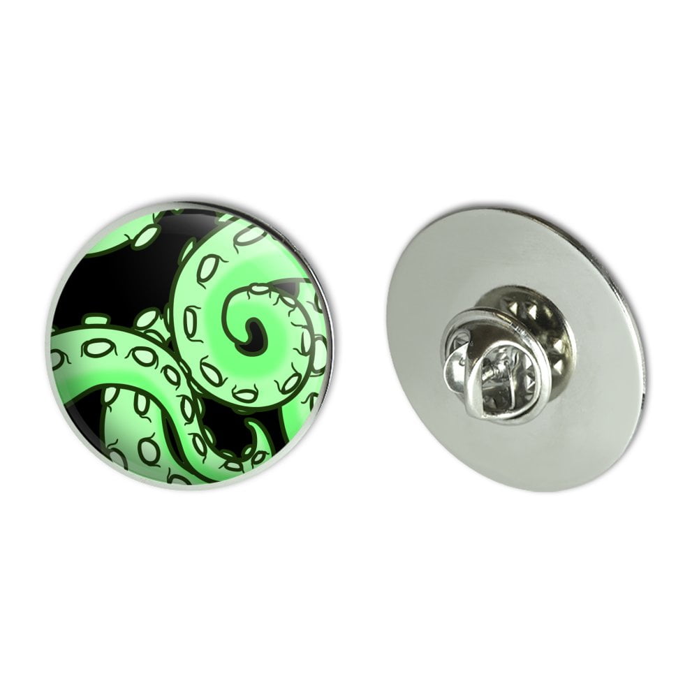 Tentacles Squid Octopus Green Metal 1.1" Tie Tack Hat Lapel Pin Pinback ...